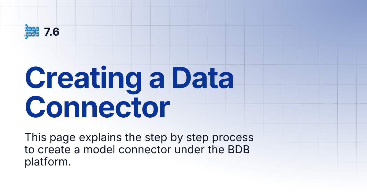 Creating A Data Connector 7 6