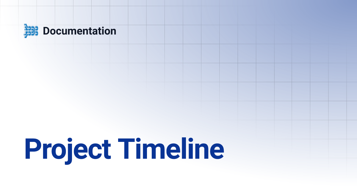 Project Timeline | Documentation Project Timeline | Documentation