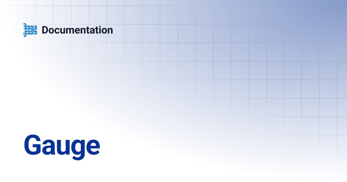 Gauge | BDB Documentation