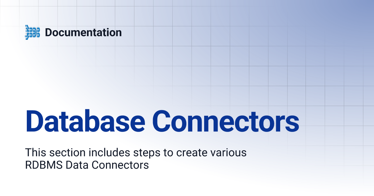 Database Connectors | Documentation