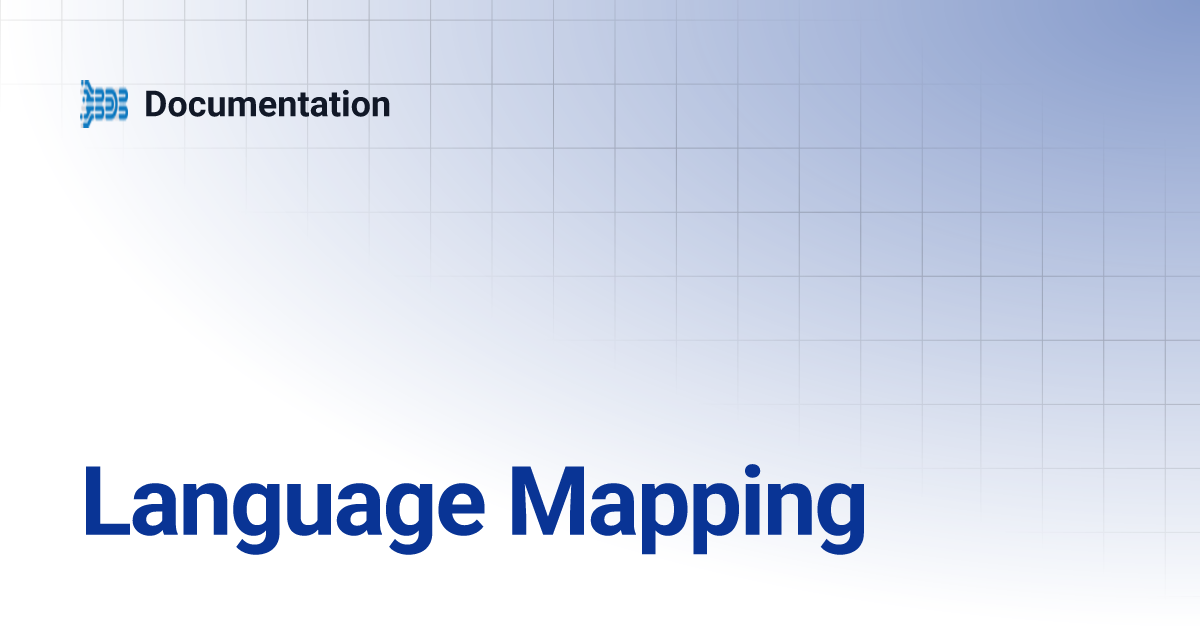 Language Mapping | Documentation