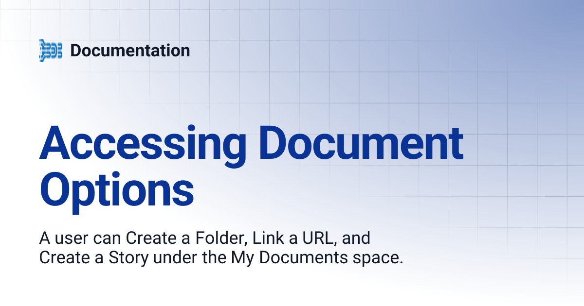 Accessing Document Options | Documentation