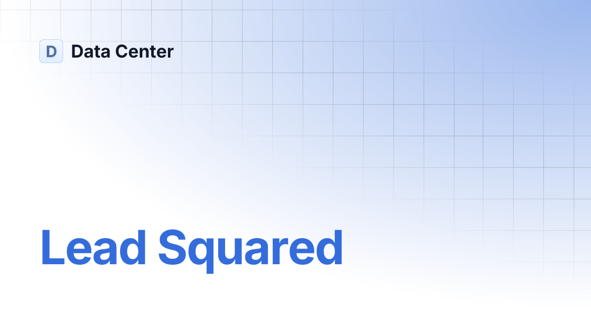 Lead Squared | Data Center