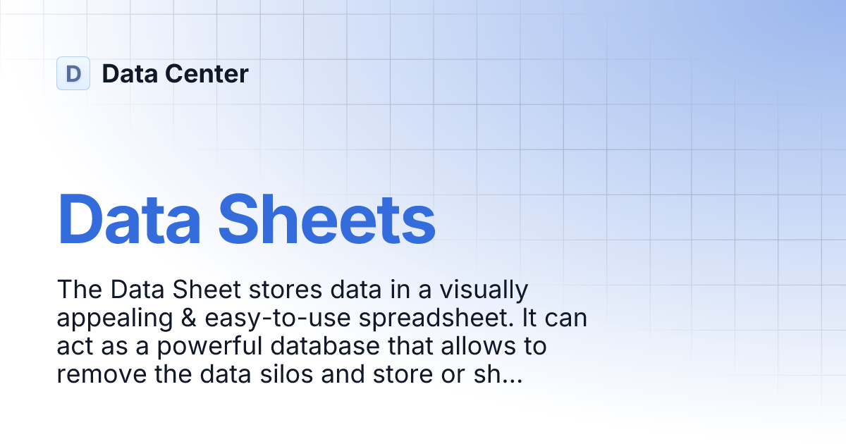 Data Sheets | Data Center