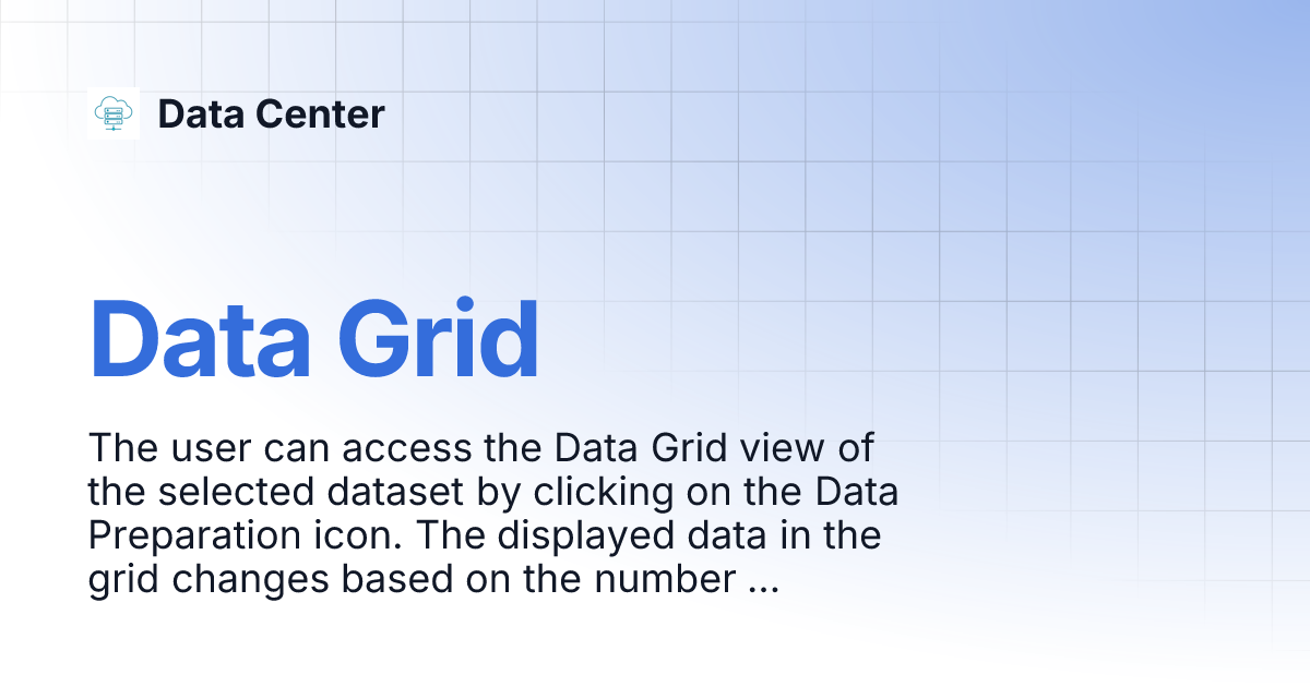 Data Grid | Data Center