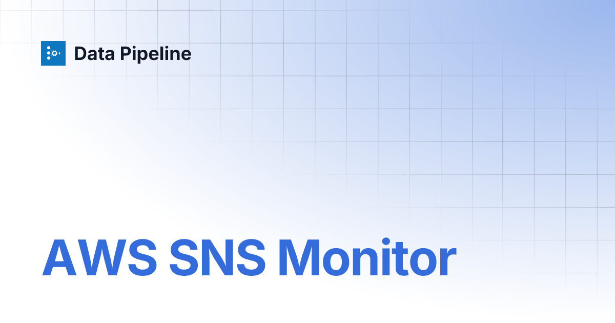 AWS SNS Monitor | Data Pipeline