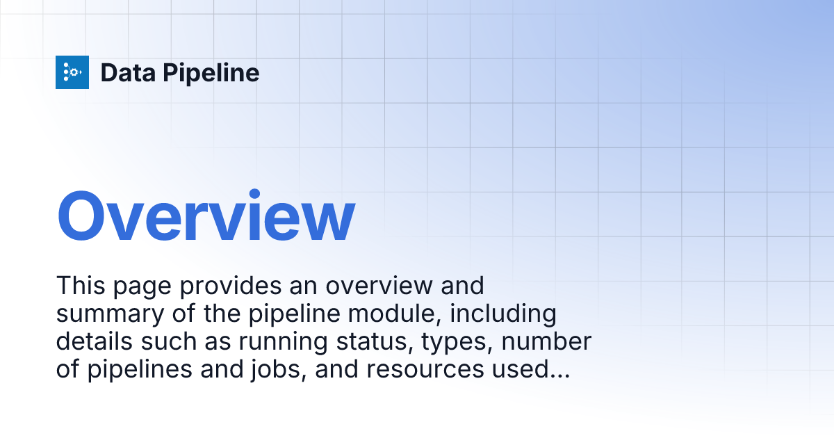 Overview | Data Pipeline
