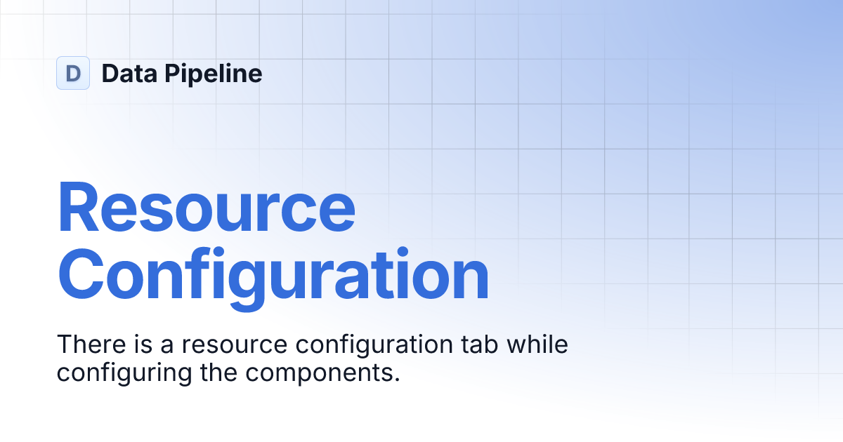 Resource Configuration | Data Pipeline