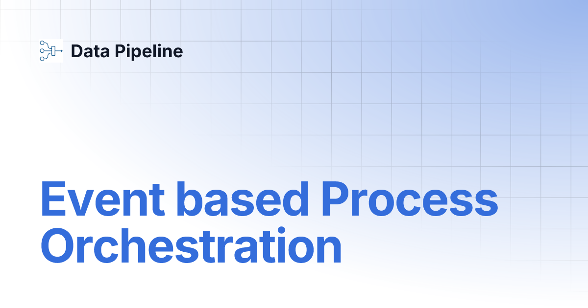 Event based Process Orchestration | Data Pipeline