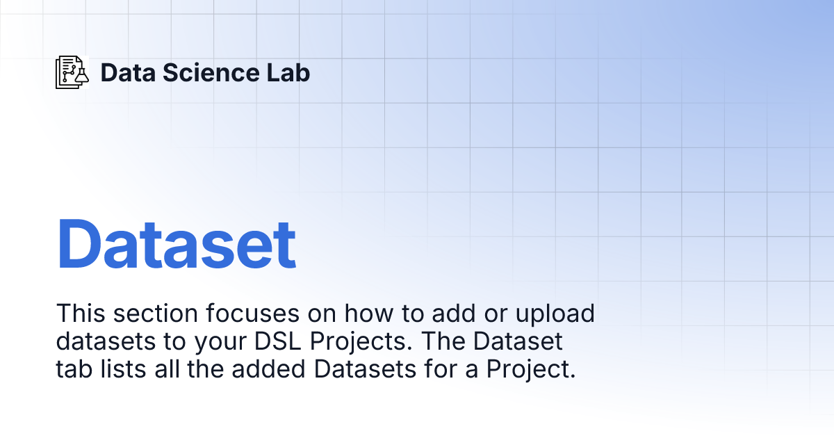 Dataset Data Science Lab