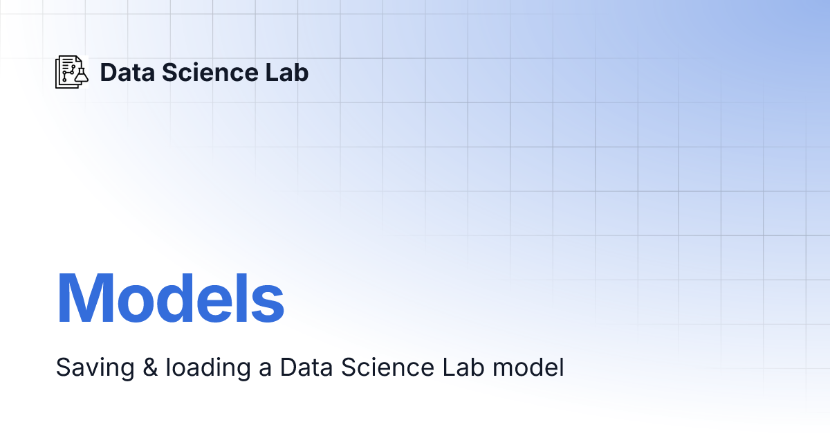Models | Data Science Lab
