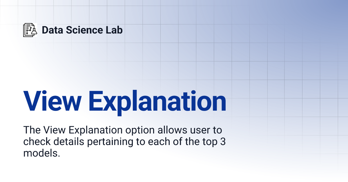 View Explanation | Data Science Lab