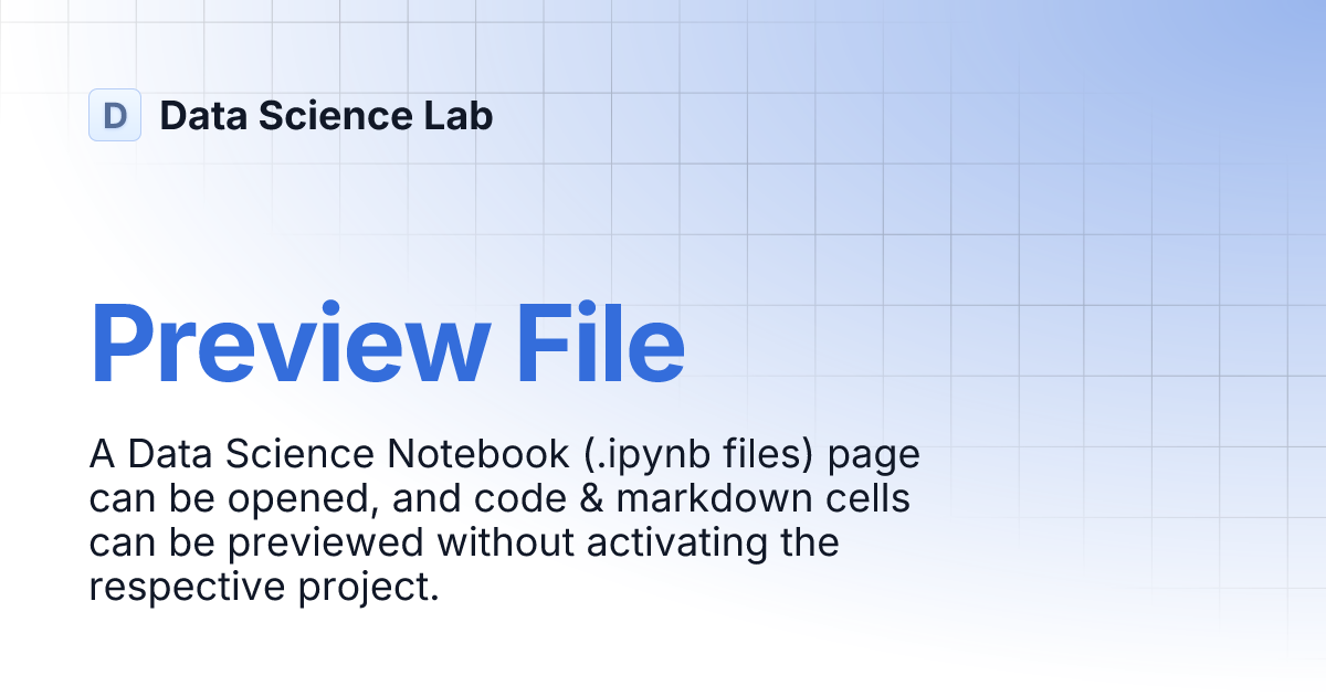 Preview File | Data Science Lab