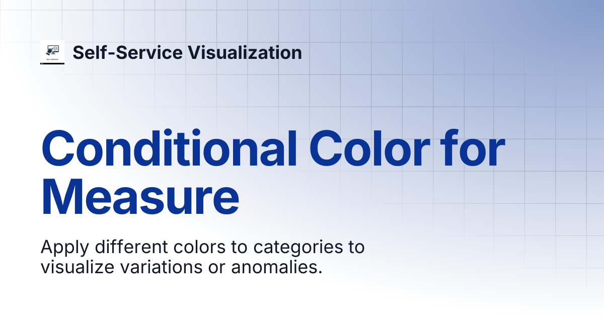 Conditional Color for Measure | Self-Service Visualization