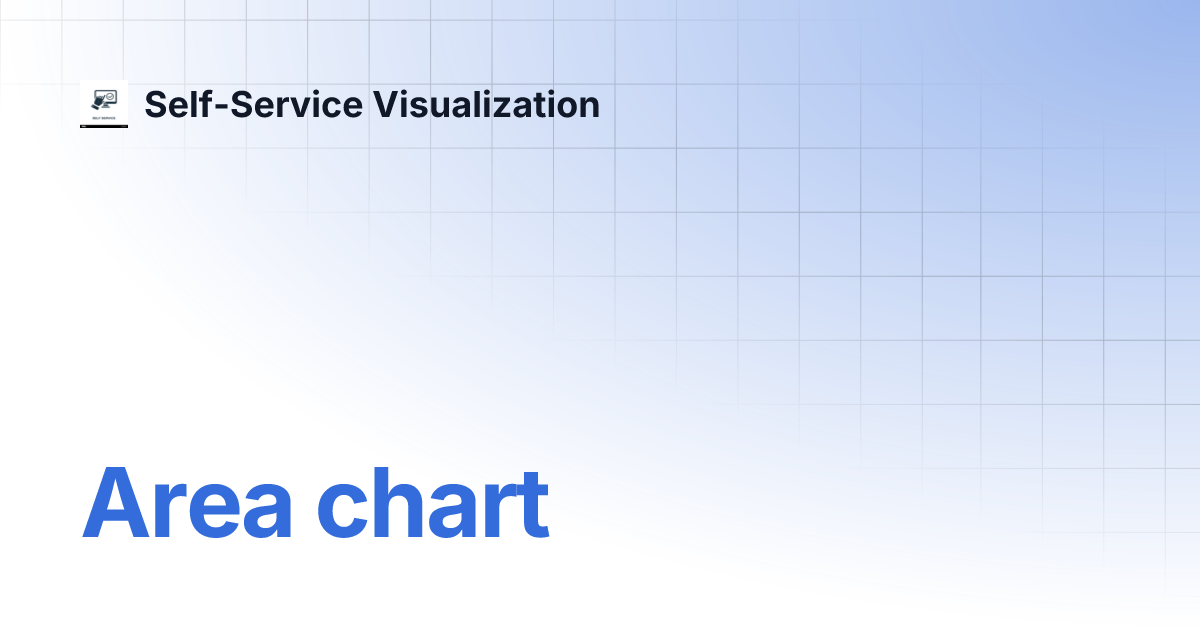 Area chart | Self-Service Visualization