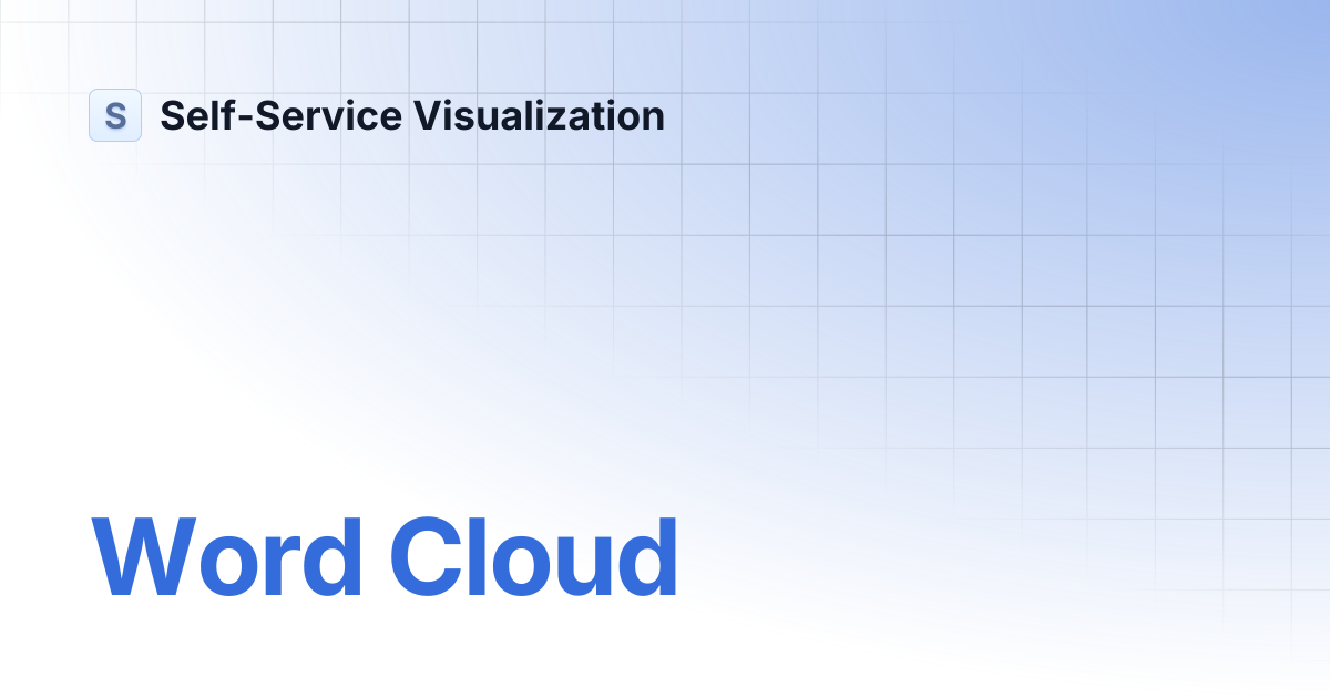 Word Cloud | Self-Service Visualization