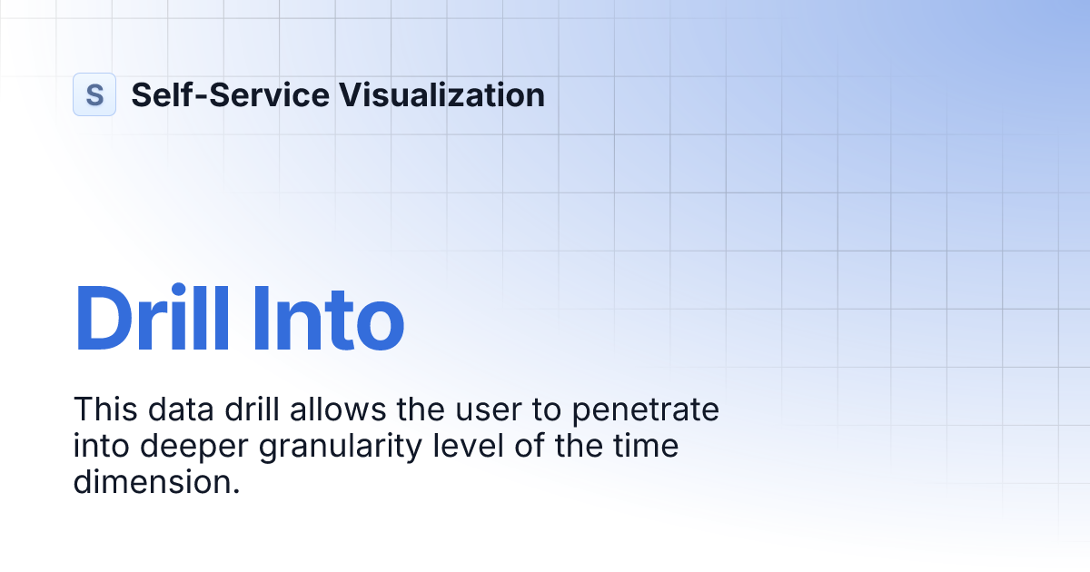 Drill Into | Self-Service Visualization