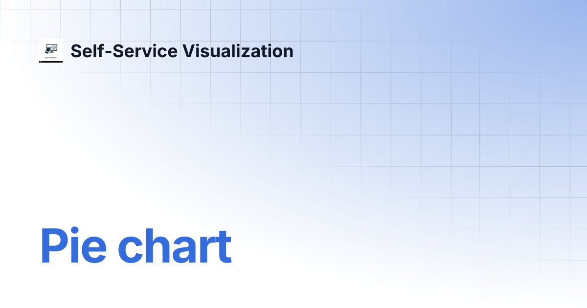 Pie chart | Self-Service Visualization